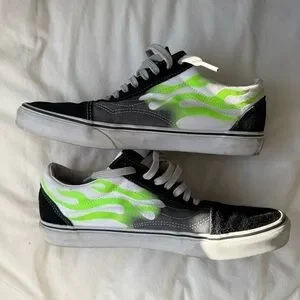 Vans | Shoes | Vans Old Skool Sneakers Neon Flame | Poshmark